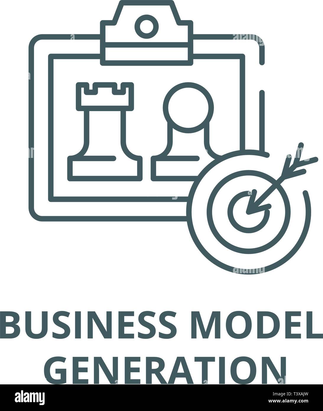 Business model generation line icon, vector. Business model generation ...
