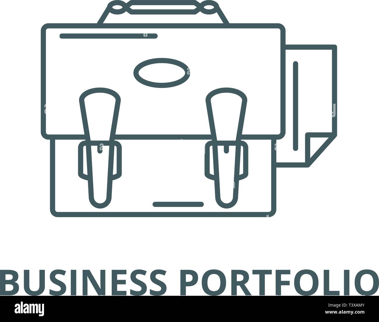 Business portfolio line icon, vector. Business portfolio outline sign ...