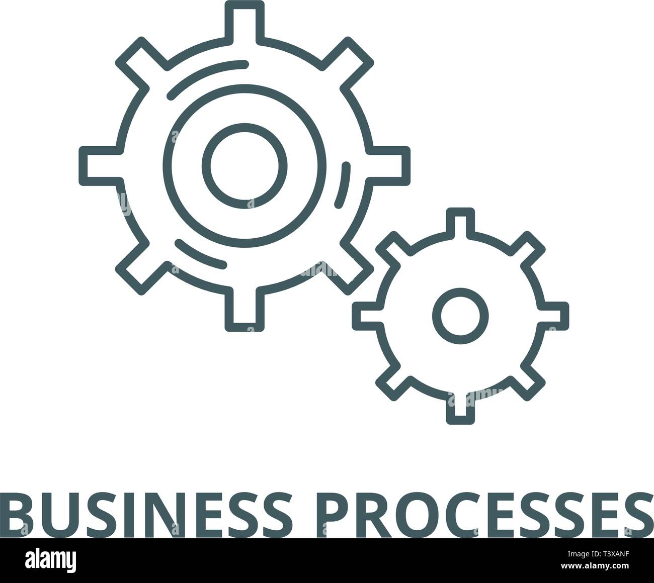Business processes line icon, vector. Business processes outline sign ...