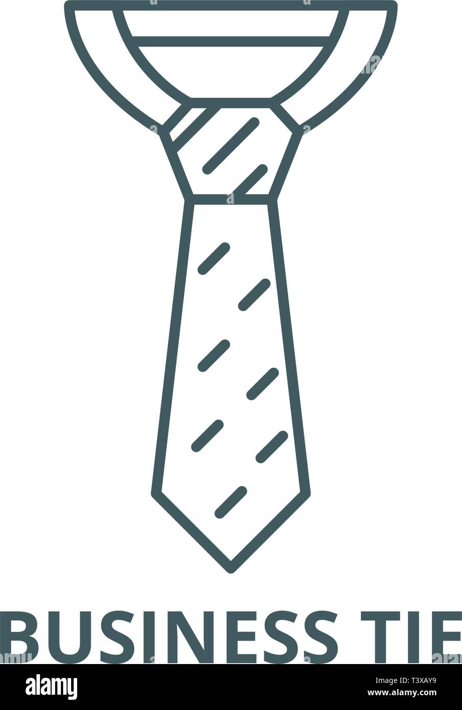 Business tie line icon, vector. Business tie outline sign, concept ...