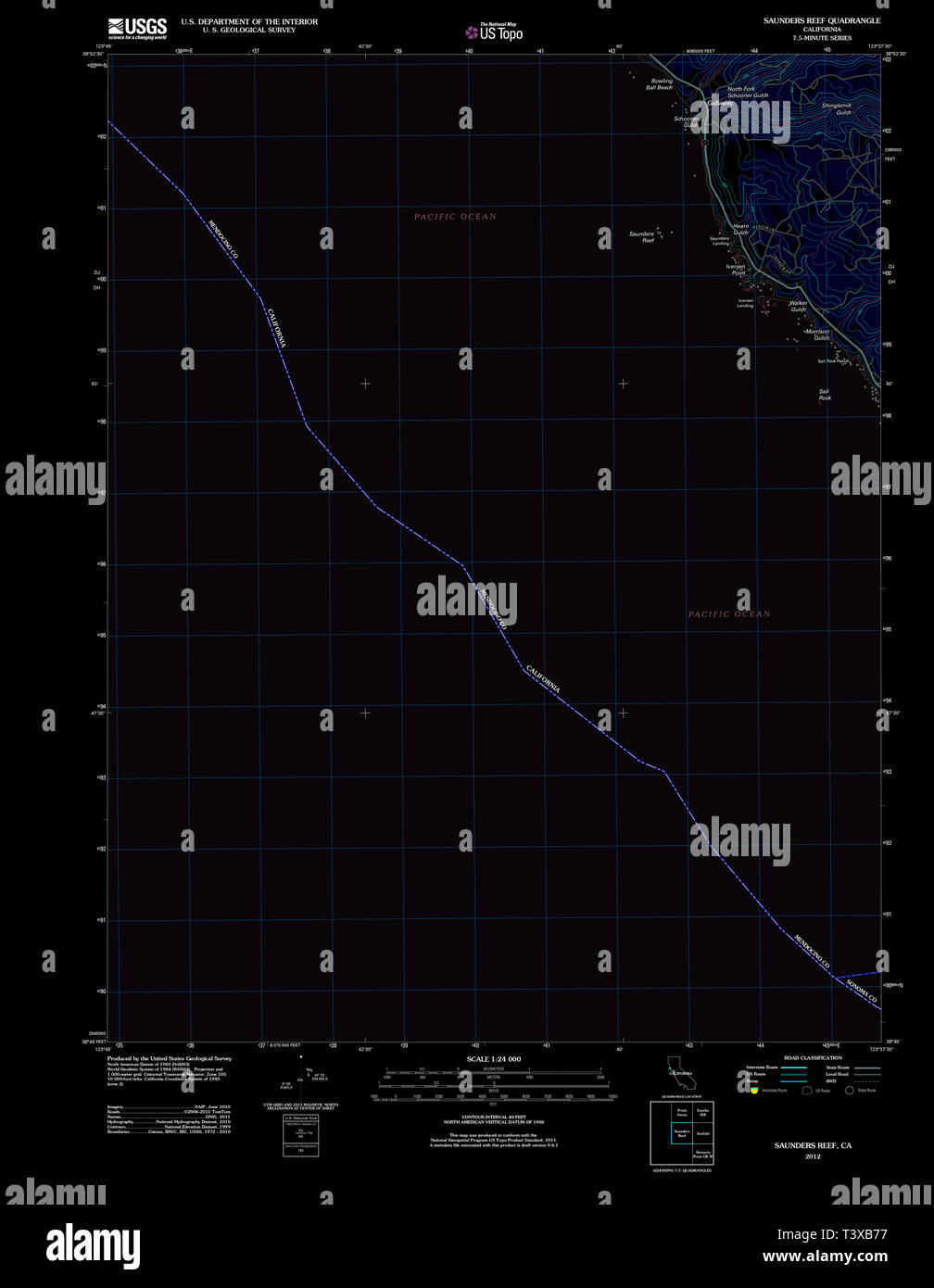 Saunders map hi-res stock photography and images - Alamy