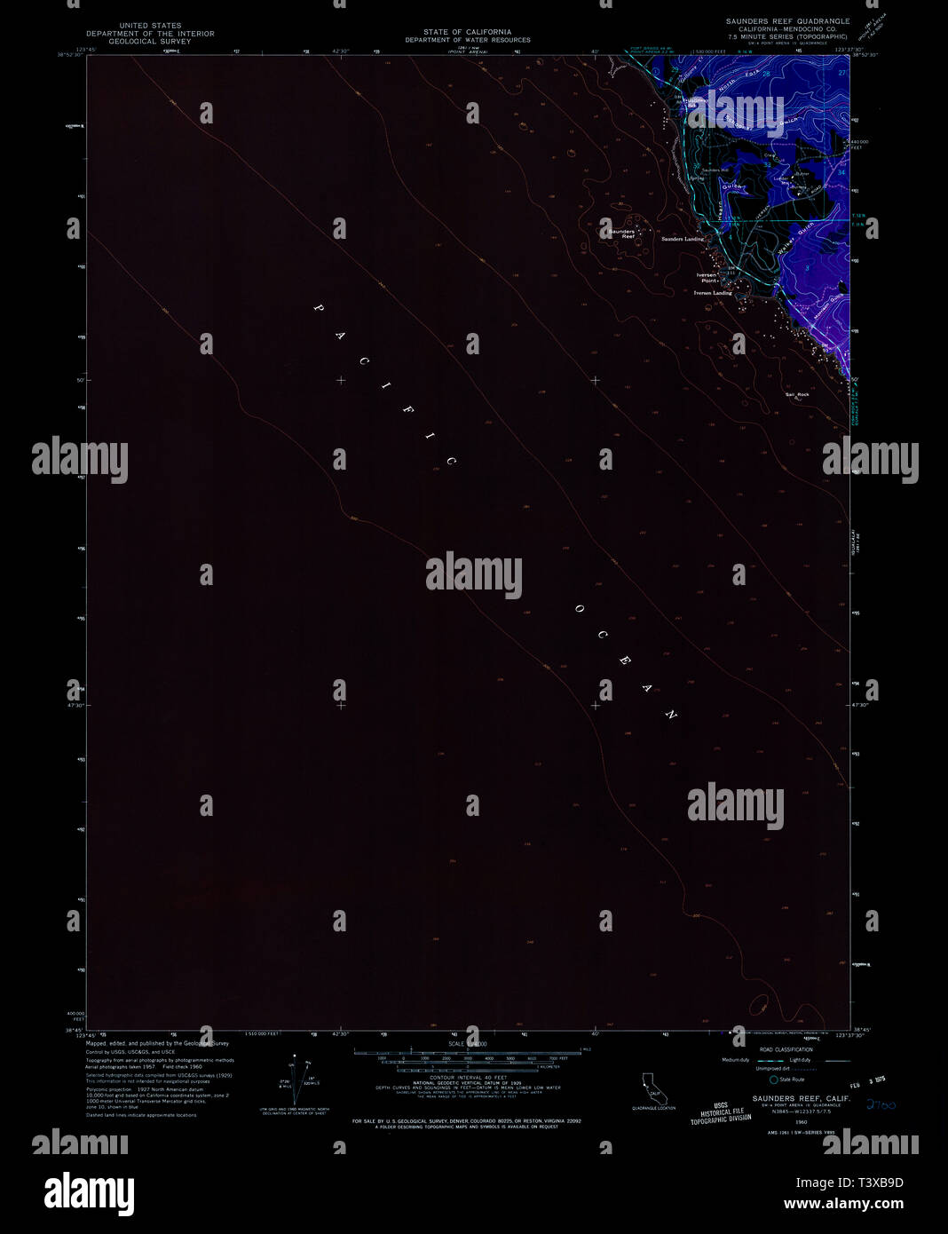 Saunders map hi-res stock photography and images - Alamy