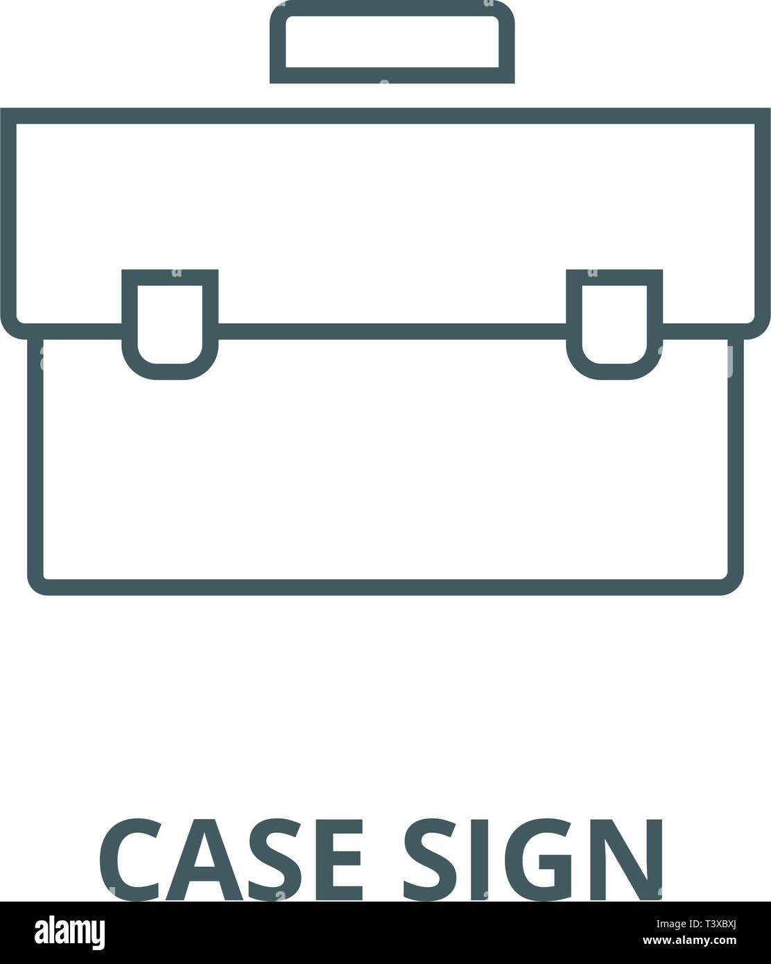 Case sign line icon, vector. Case sign outline sign, concept symbol ...
