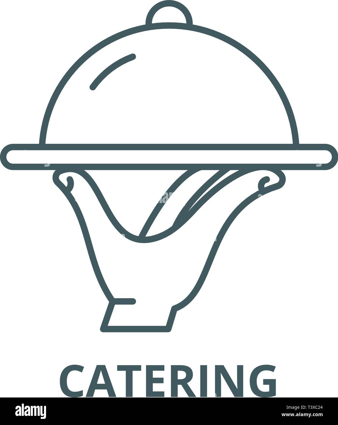 Catering line icon, vector. Catering outline sign, concept symbol, flat illustration Stock ...