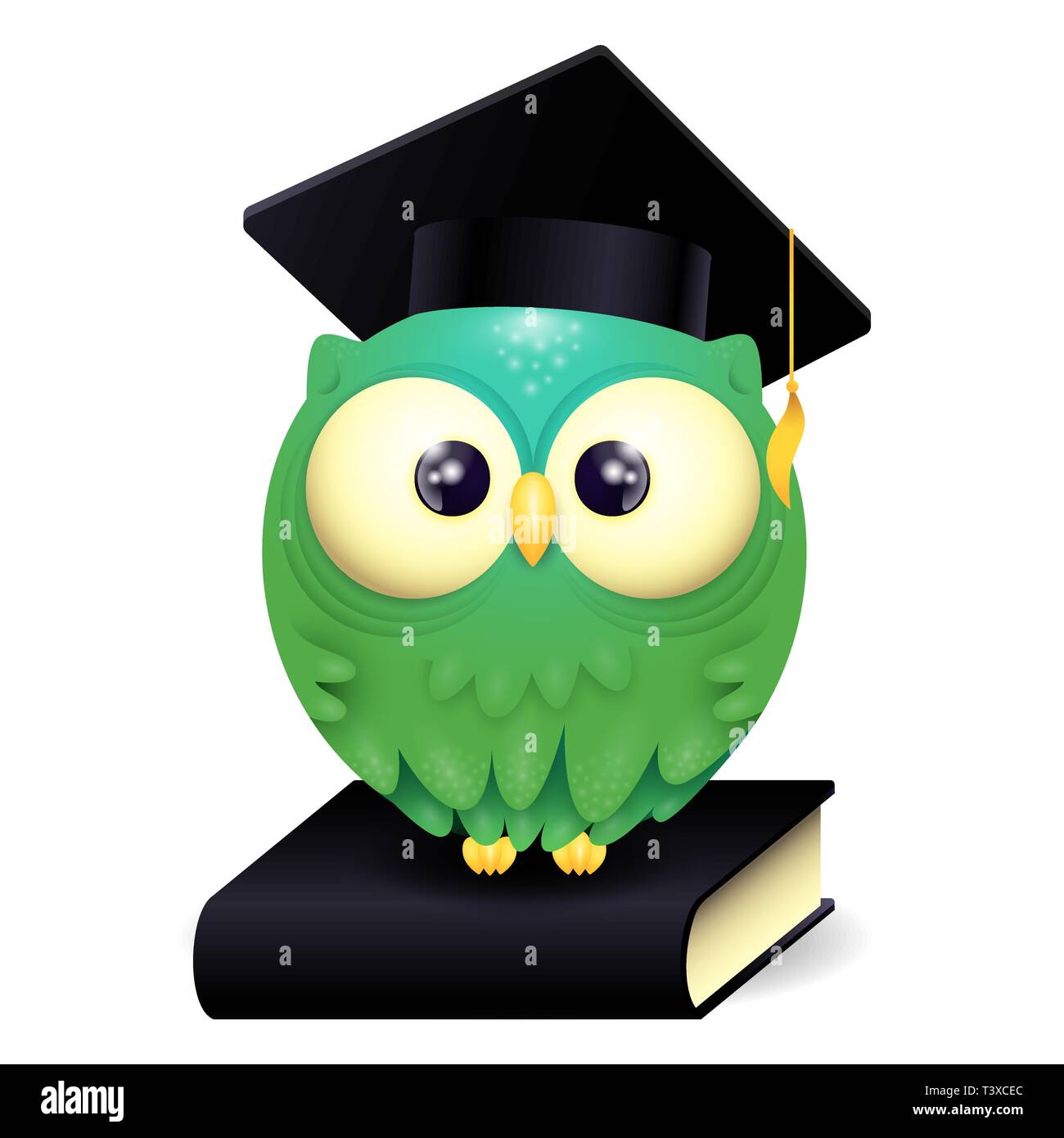 Owl wearing graduation cap Stock Vector Images - Alamy