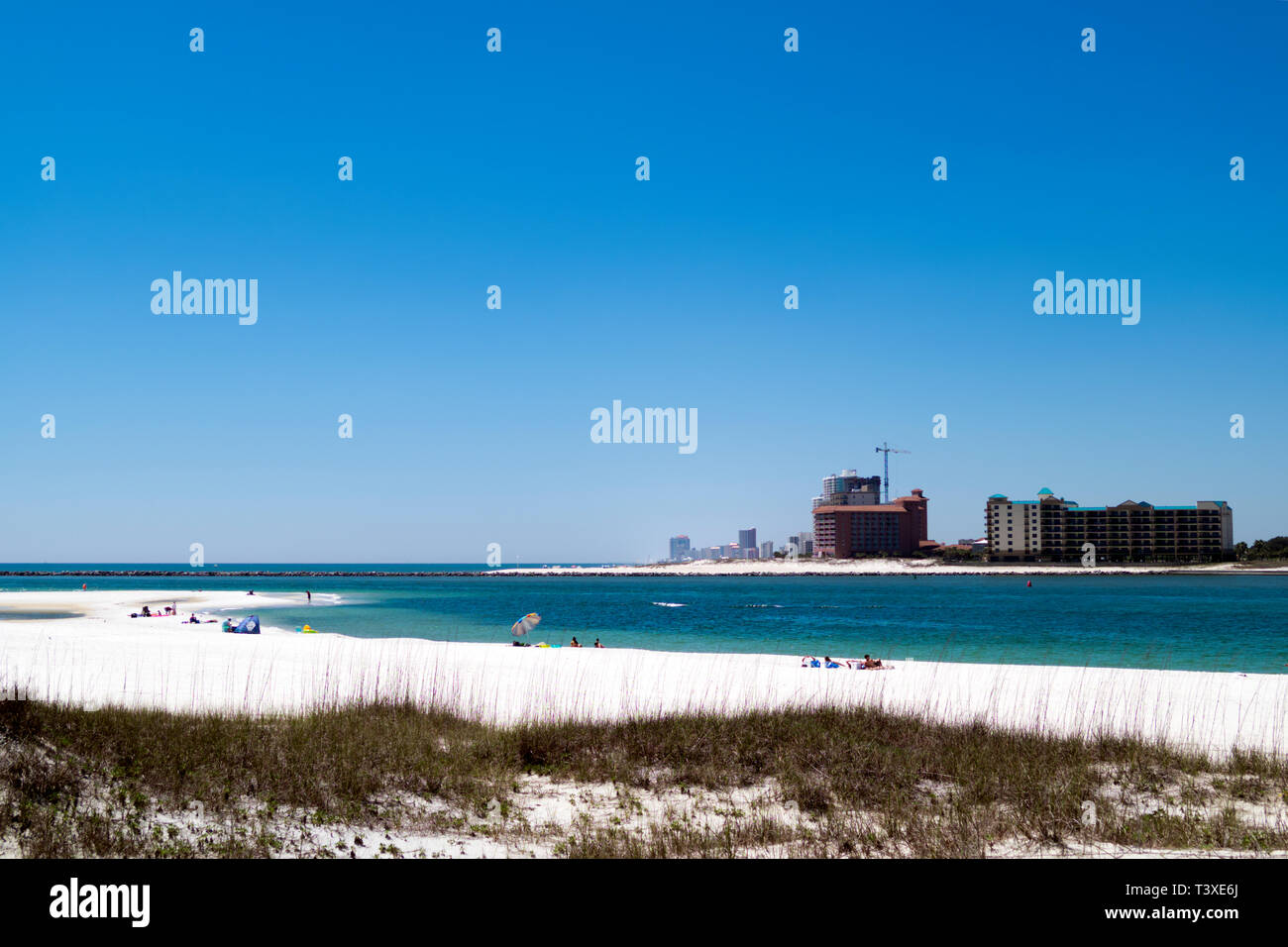 Gulf of Mexico beach at Perdido Pass in Orange Beach, Alabama, USA ...