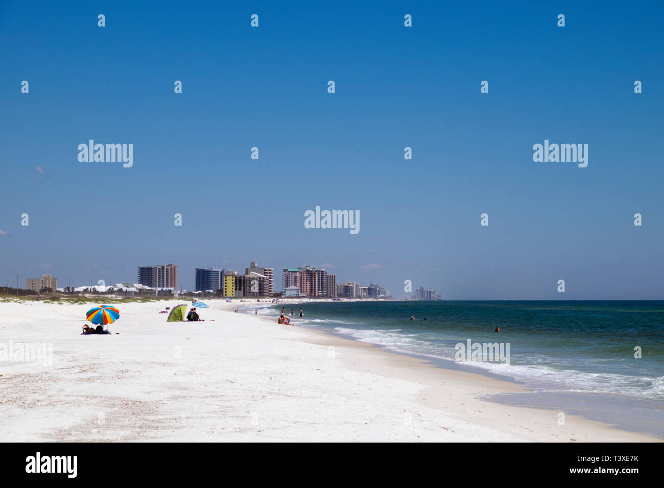 Gulf of Mexico beach at Perdido Pass in Orange Beach, Alabama, USA ...