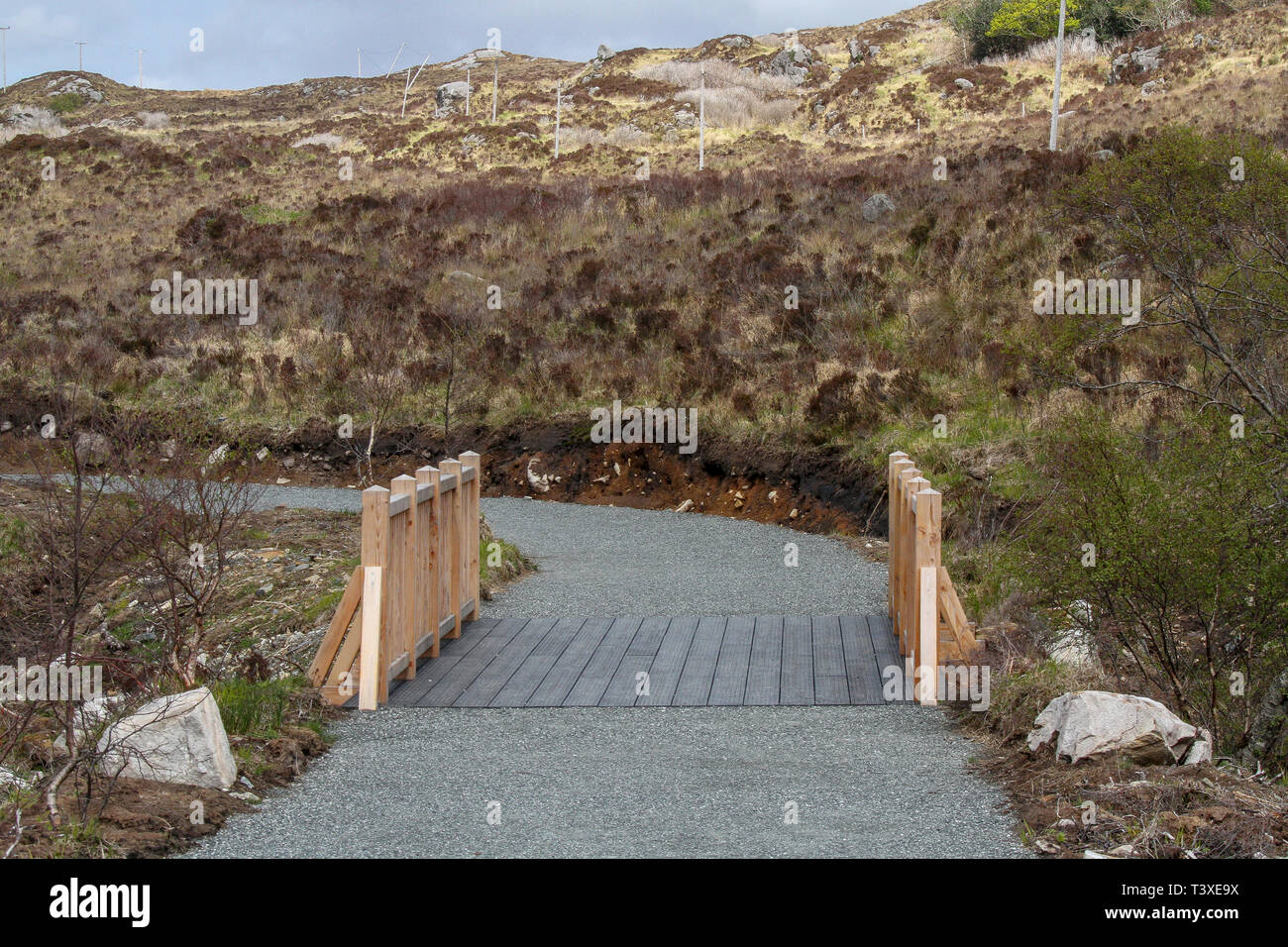 Path walkway at Glenveagh National Park, County Donegal, Ireland Stock ...
