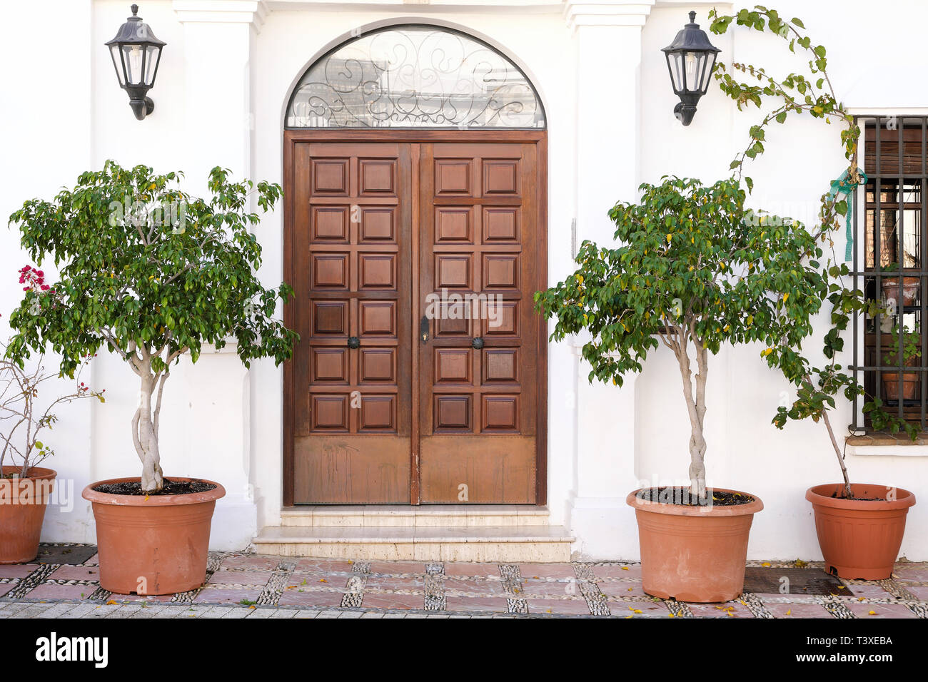 Small boutique luxury hotel front door entrance Spain Stock Photo - Alamy