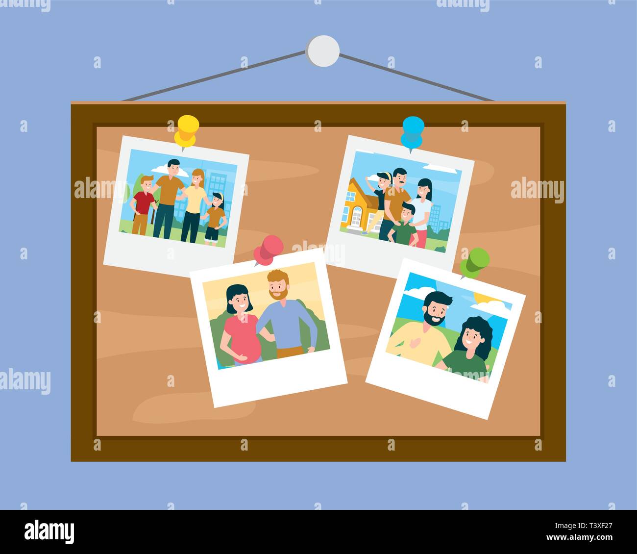 board with photos family day Stock Vector Image & Art - Alamy