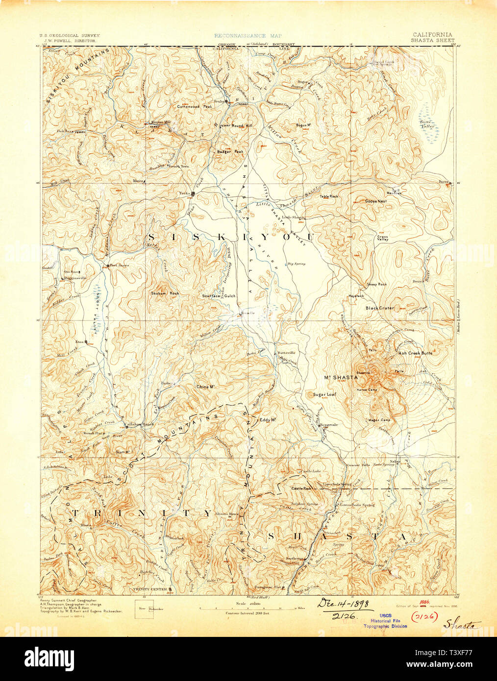 Shasta map hi-res stock photography and images - Alamy