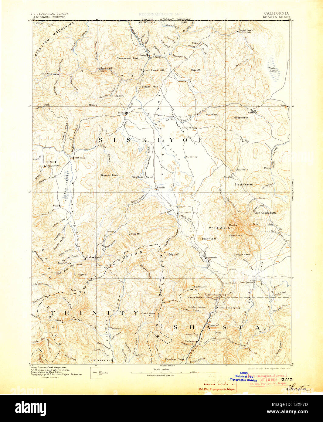 Shasta map hi-res stock photography and images - Alamy