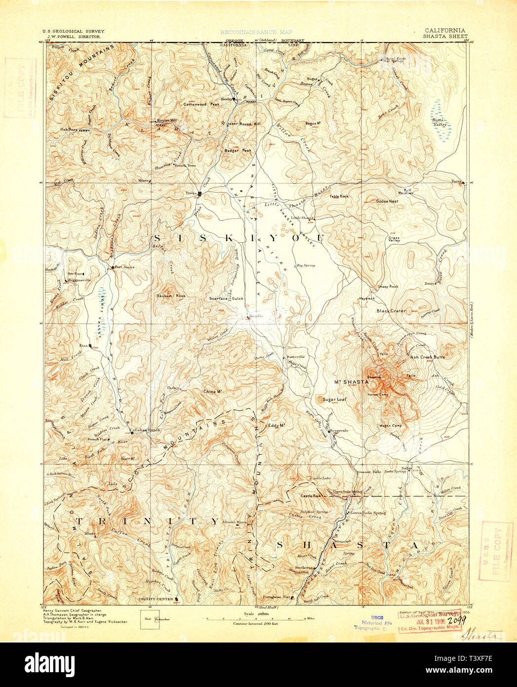 Shasta map hi-res stock photography and images - Alamy