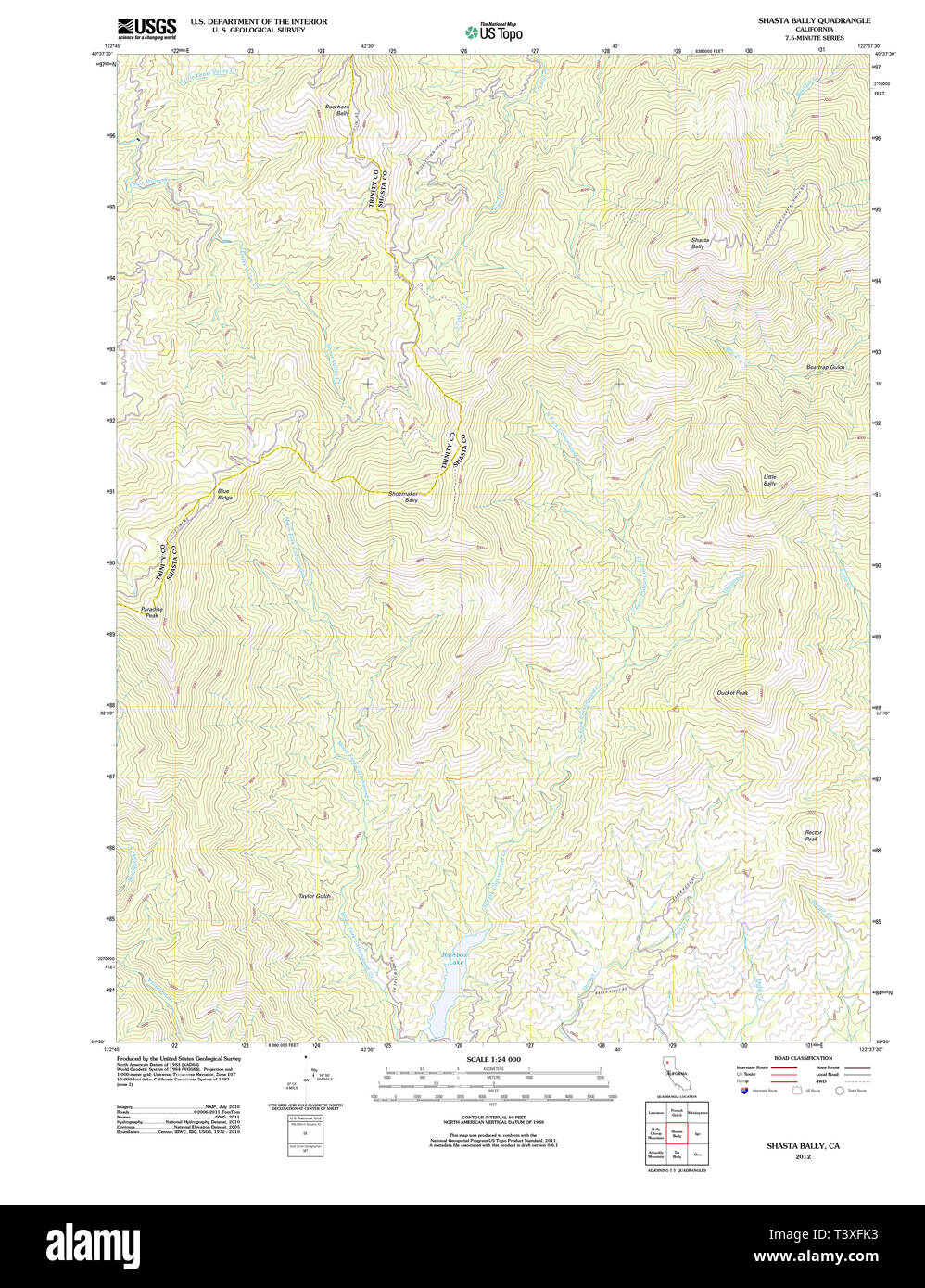 Shasta map hi-res stock photography and images - Alamy