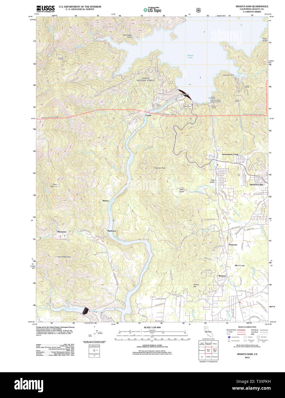 Shasta map Cut Out Stock Images & Pictures - Alamy