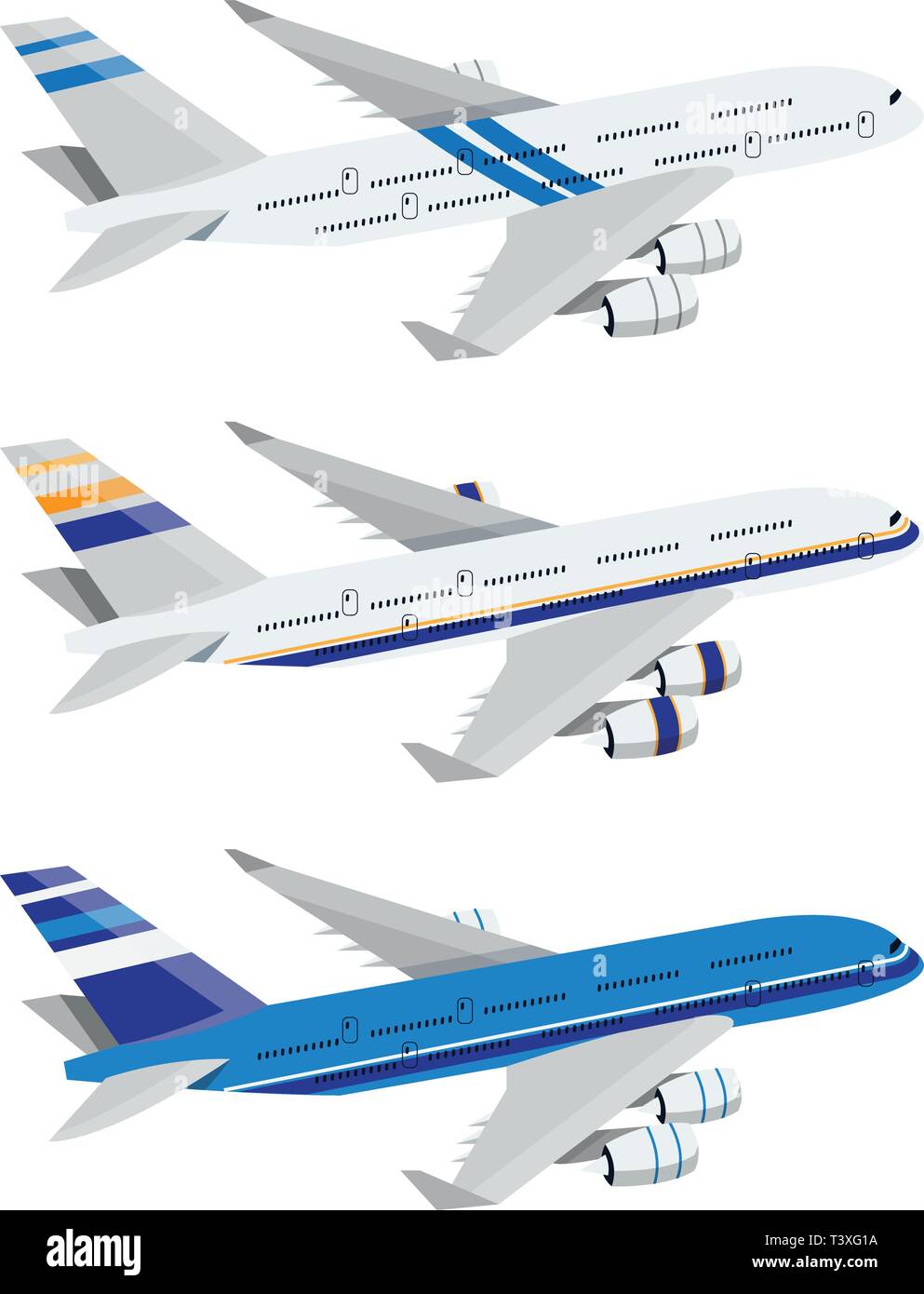 Business charter airplane Stock Vector Images - Alamy