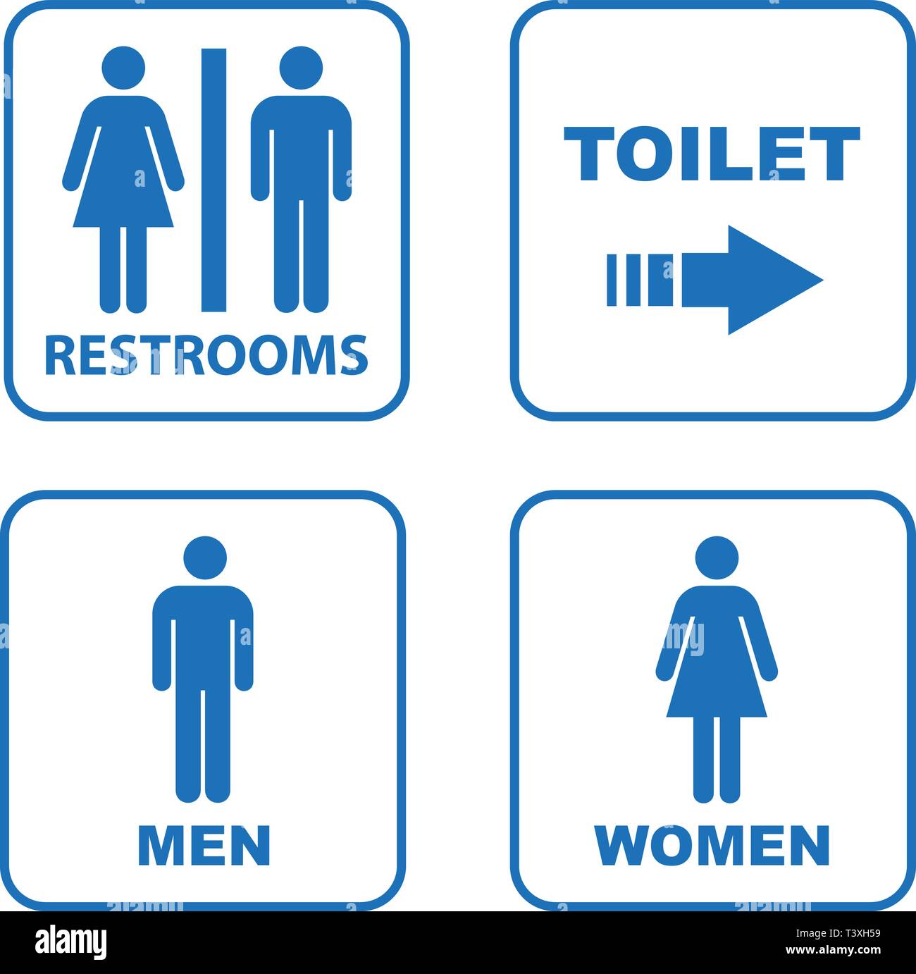 Restrooms Sign Stock Vector Images - Alamy