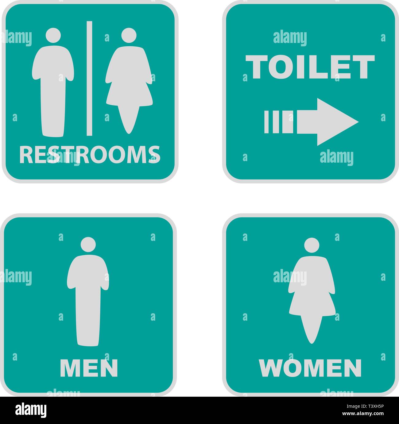 Restrooms Sign Stock Vector Images - Alamy