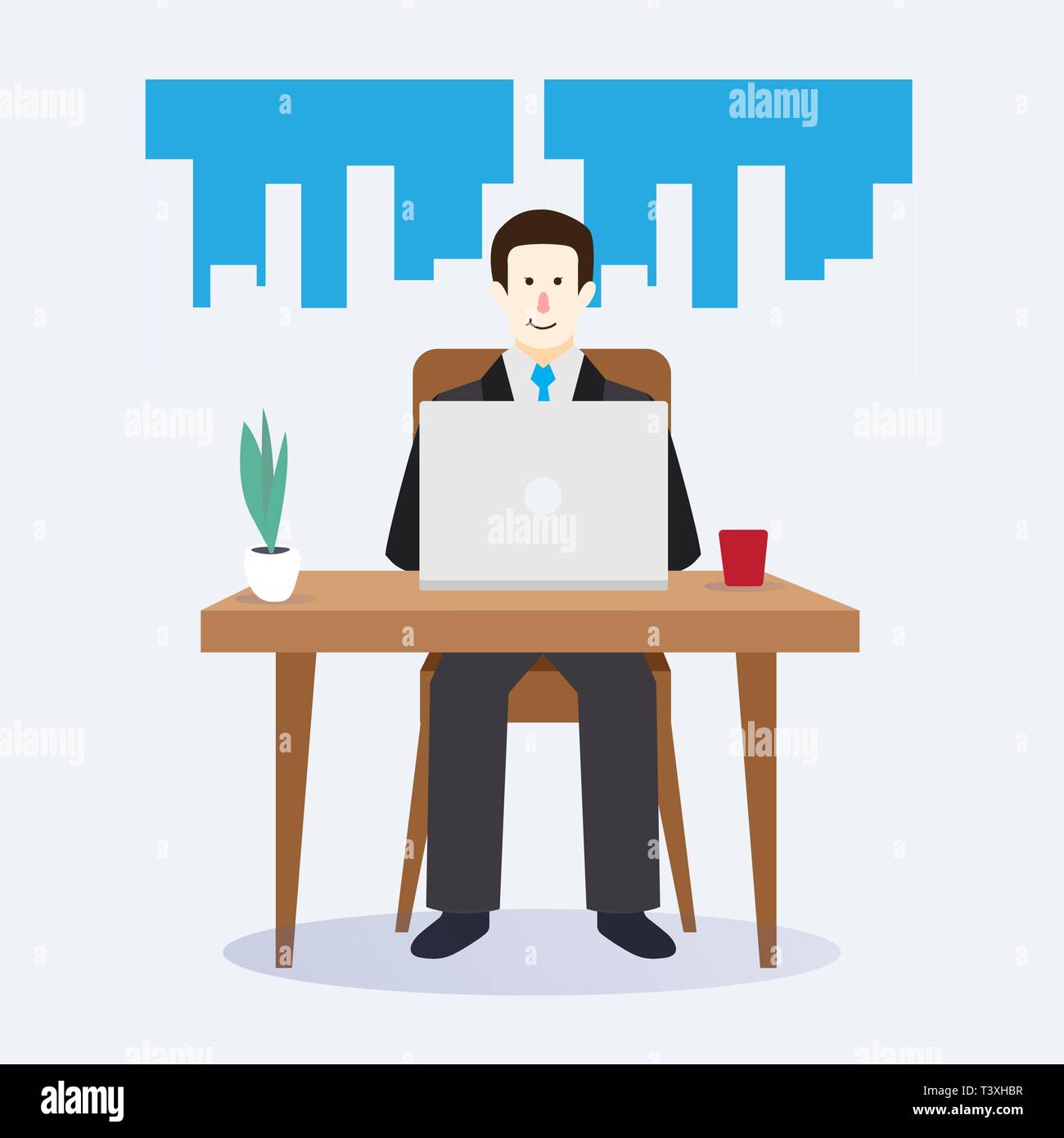 Business people hard working Stock Vector Images - Alamy