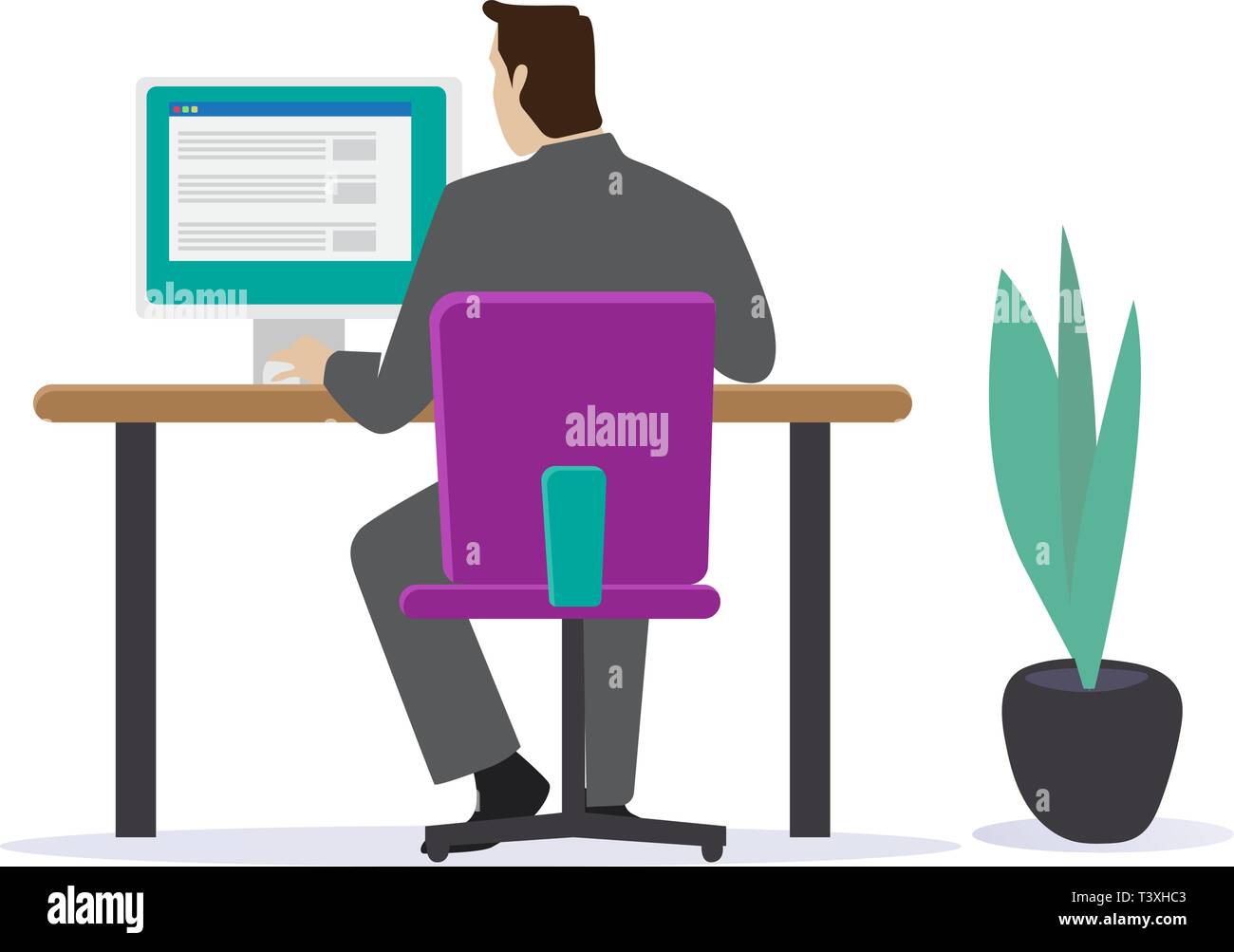 Smiling employee business Stock Vector Images - Alamy