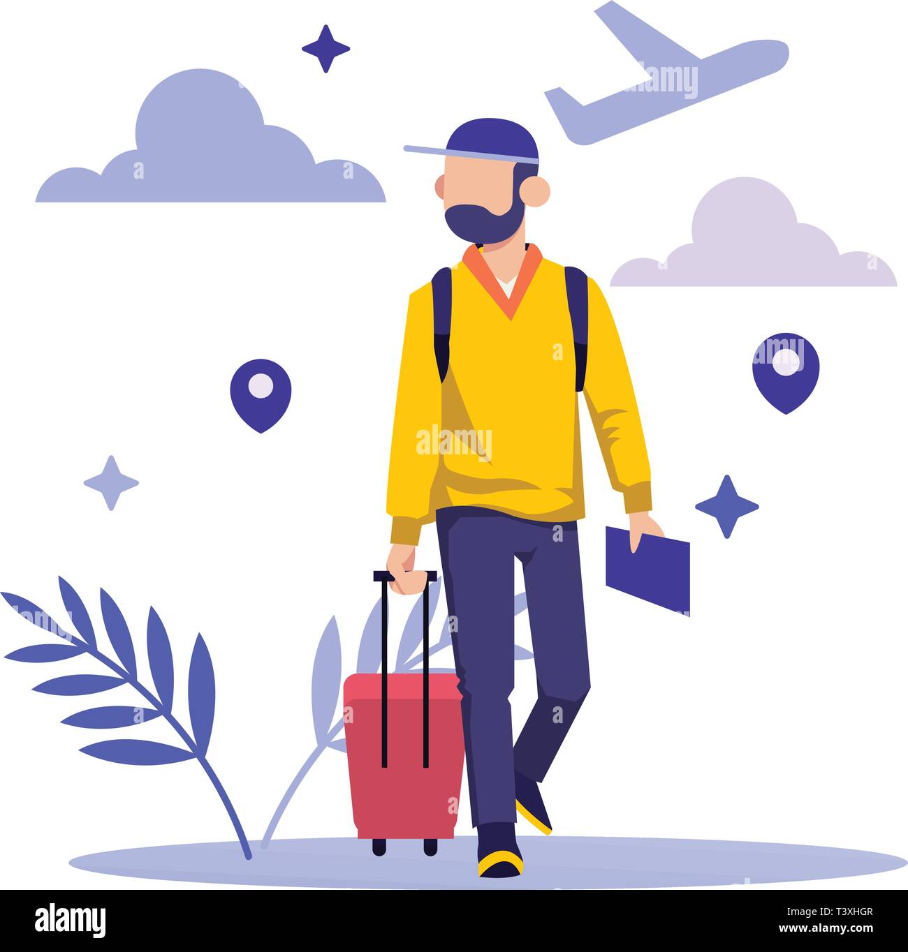 Woman traveling map Stock Vector Images - Alamy