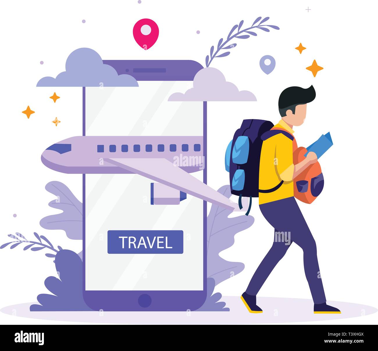 Online booking vector vectors Stock Vector Images - Alamy