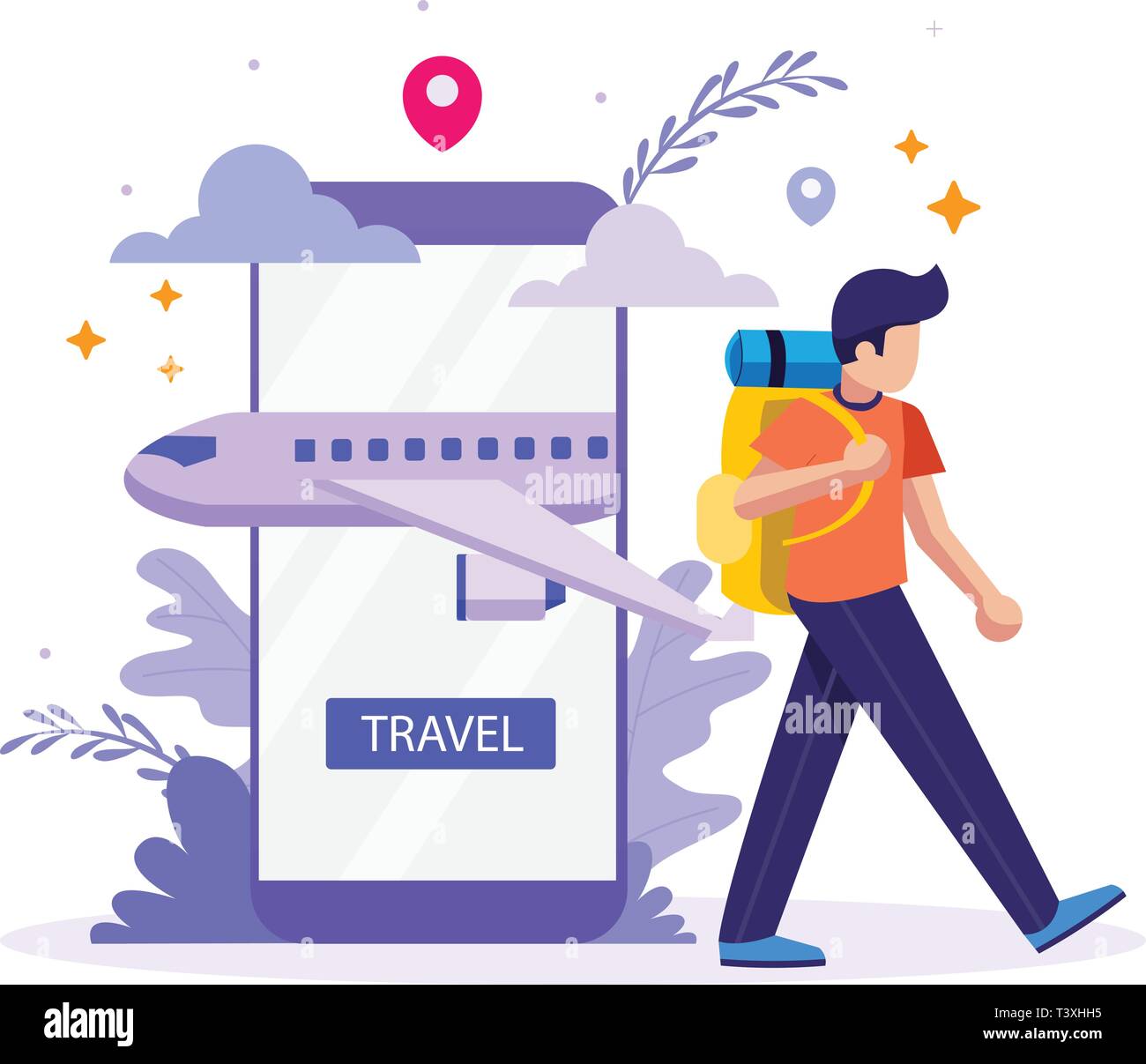 Online booking vector vectors Stock Vector Images - Alamy