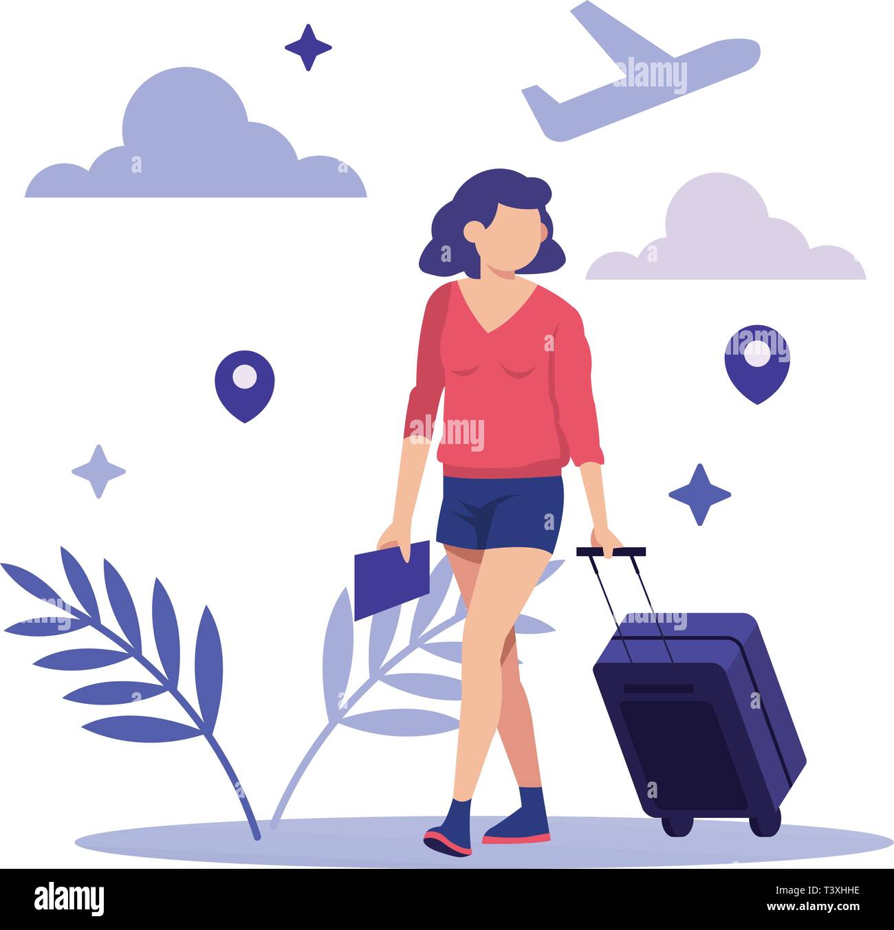 Tourists and guide Stock Vector Images - Alamy