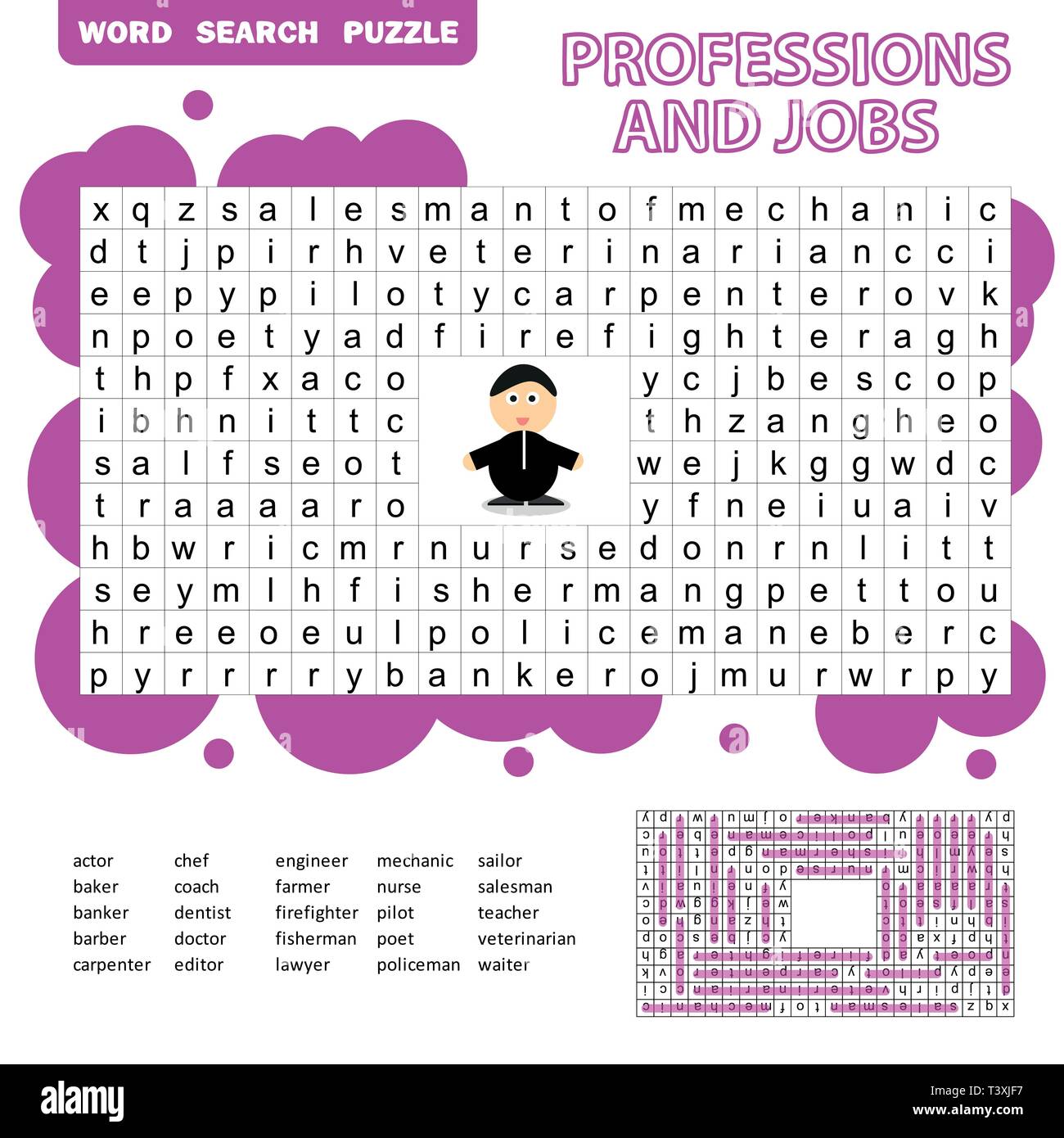 Professions alphabet Stock Vector Images - Alamy