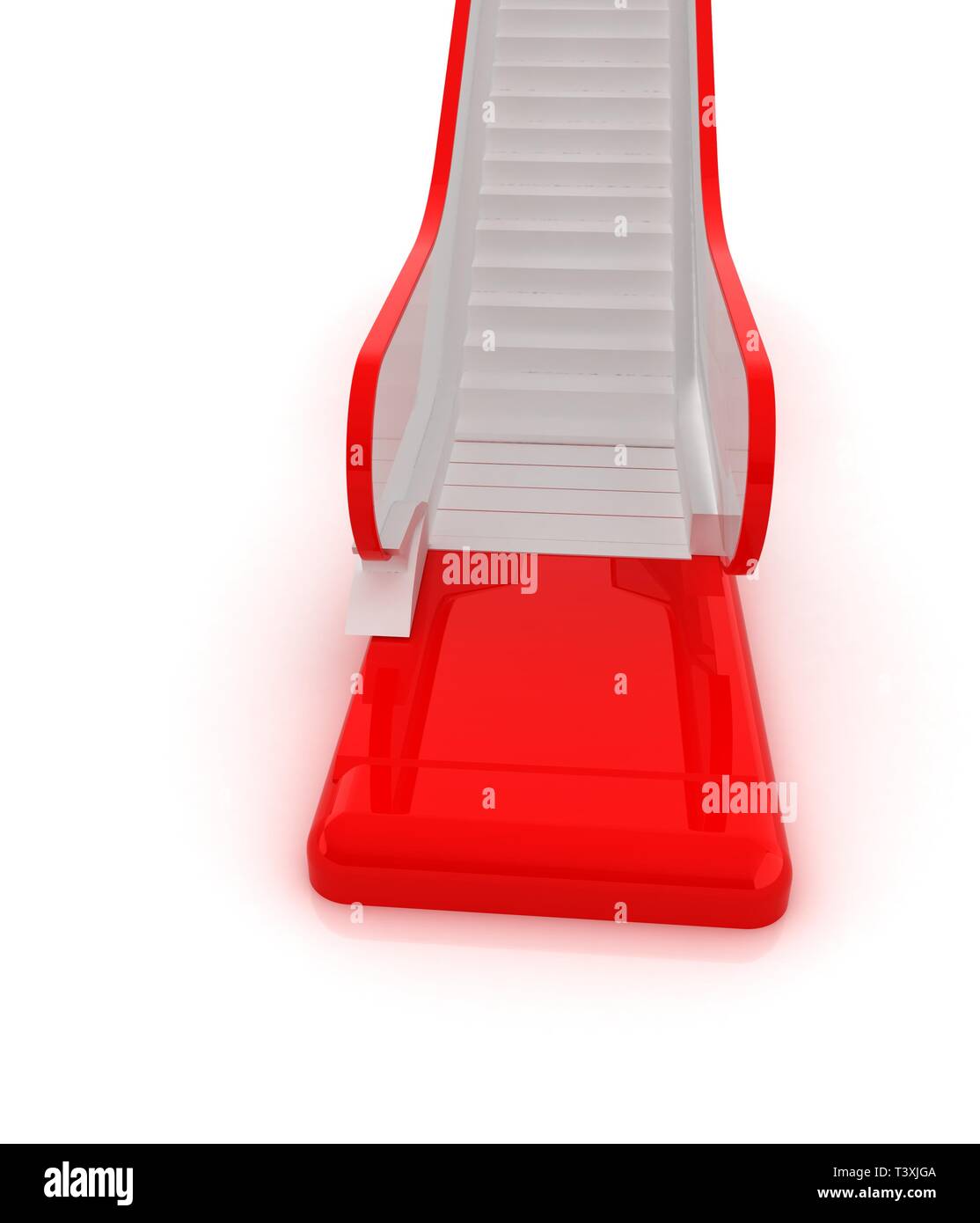 Single escalator. 3d illustration Stock Photo - Alamy