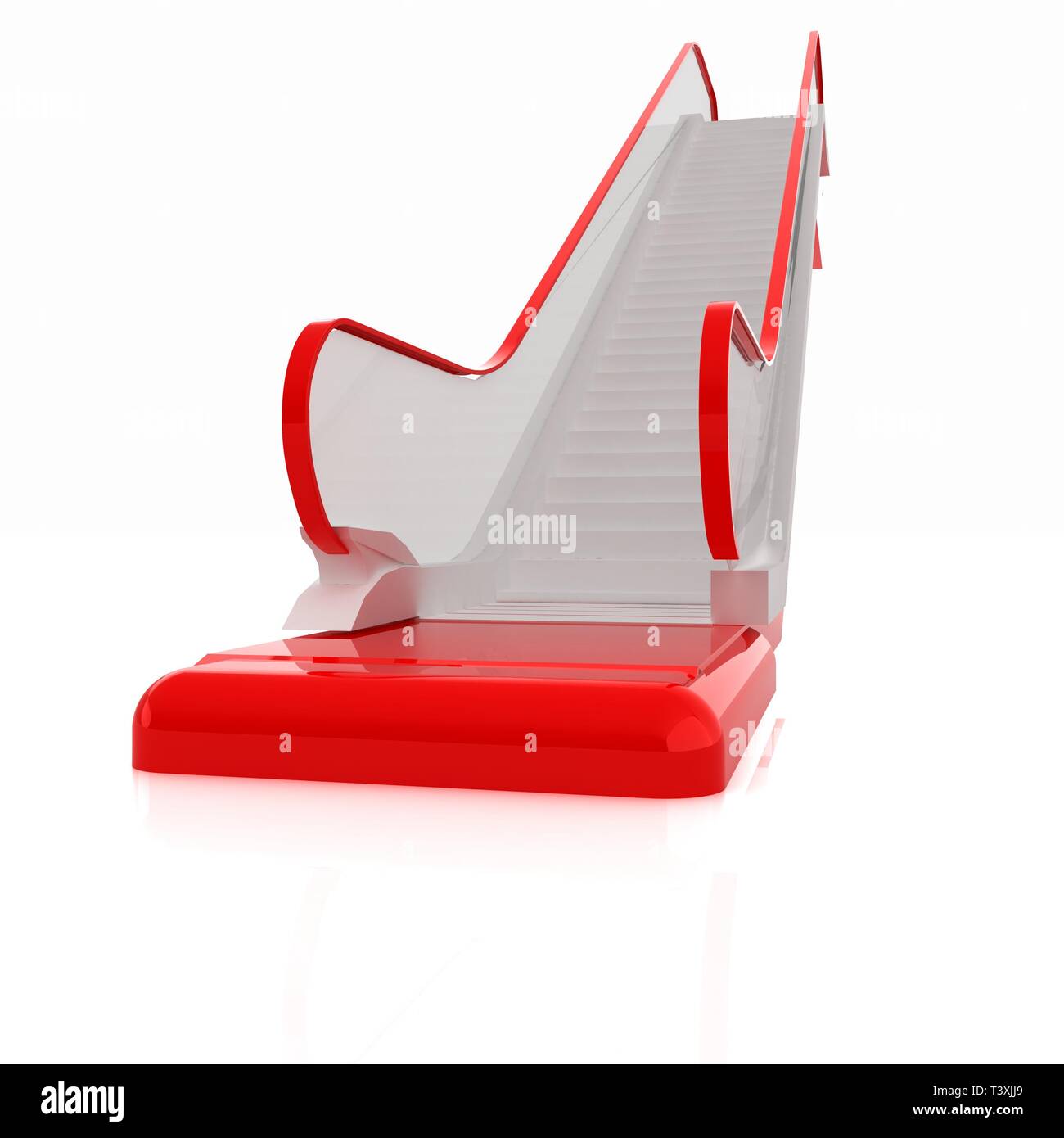 Shopping mall escalator Cut Out Stock Images & Pictures - Alamy