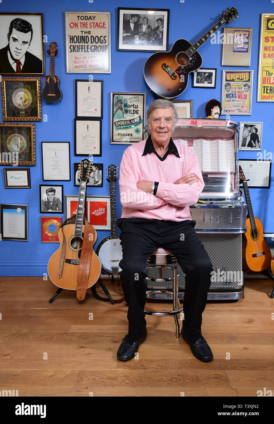 Embargoed to 0001 Friday April 12 Marty Wilde at his home in ...