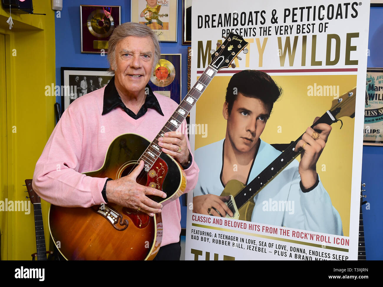 Embargoed to 0001 Friday April 12 Marty Wilde at his home in ...