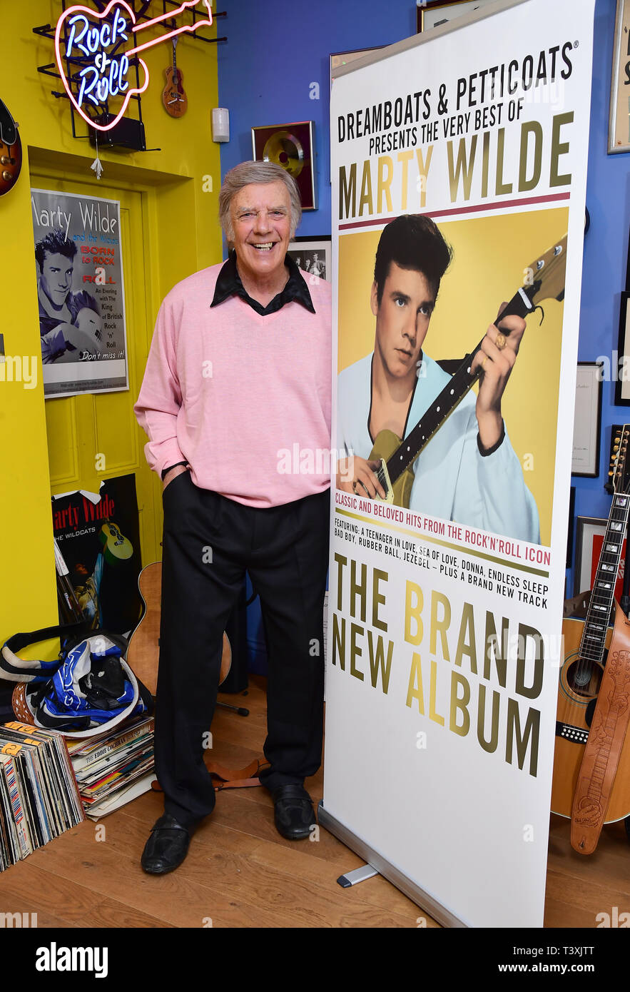 Embargoed to 0001 Friday April 12 Marty Wilde at his home in ...