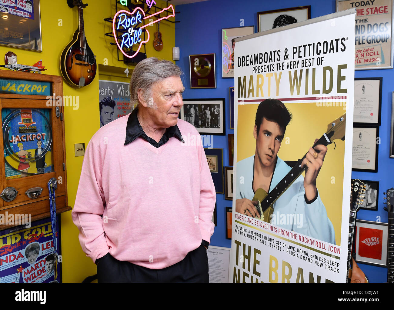 Embargoed to 0001 Friday April 12 Marty Wilde at his home in ...