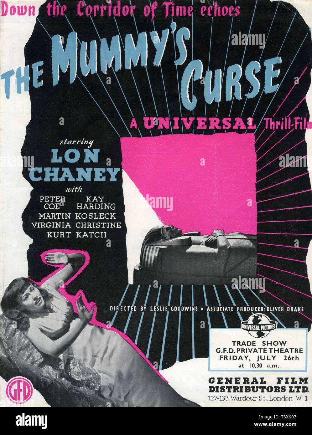 Lon Chaney Virginia Christine THE MUMMY'S CURSE 1944 director Leslie ...