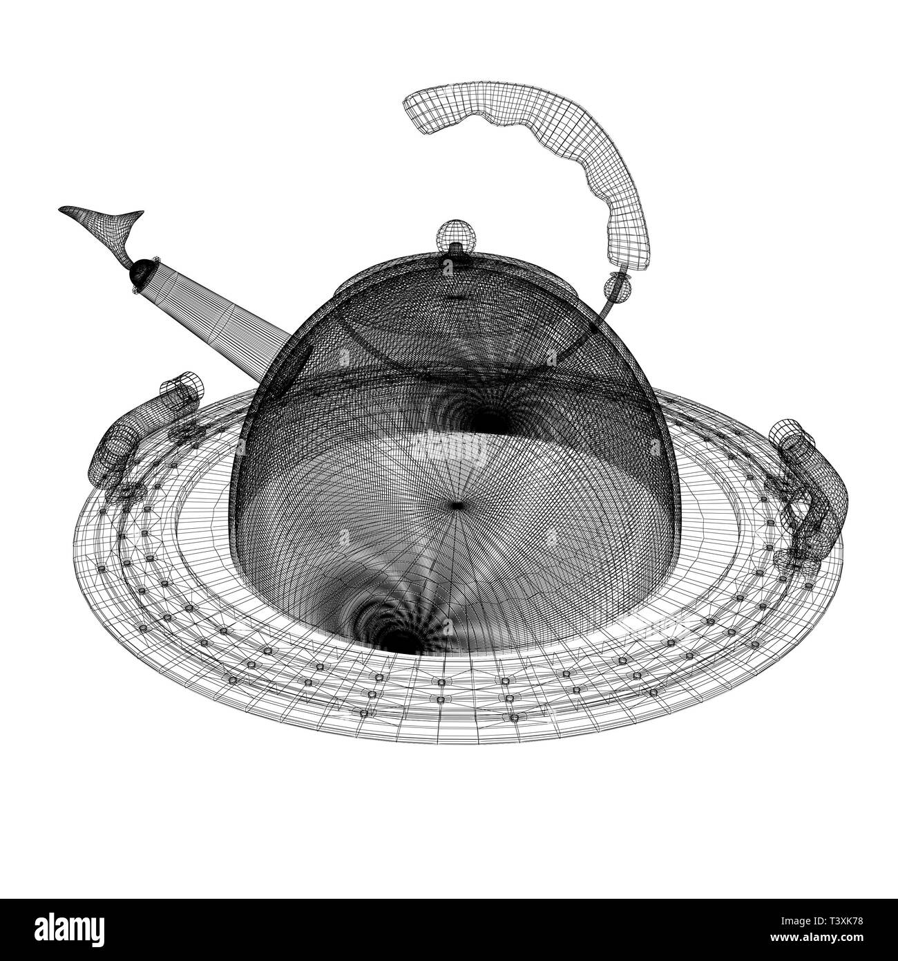 Teapot concept. 3d illustration Stock Photo - Alamy