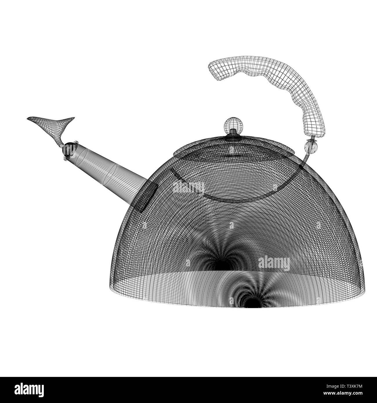 Teapot concept. 3d illustration Stock Photo - Alamy