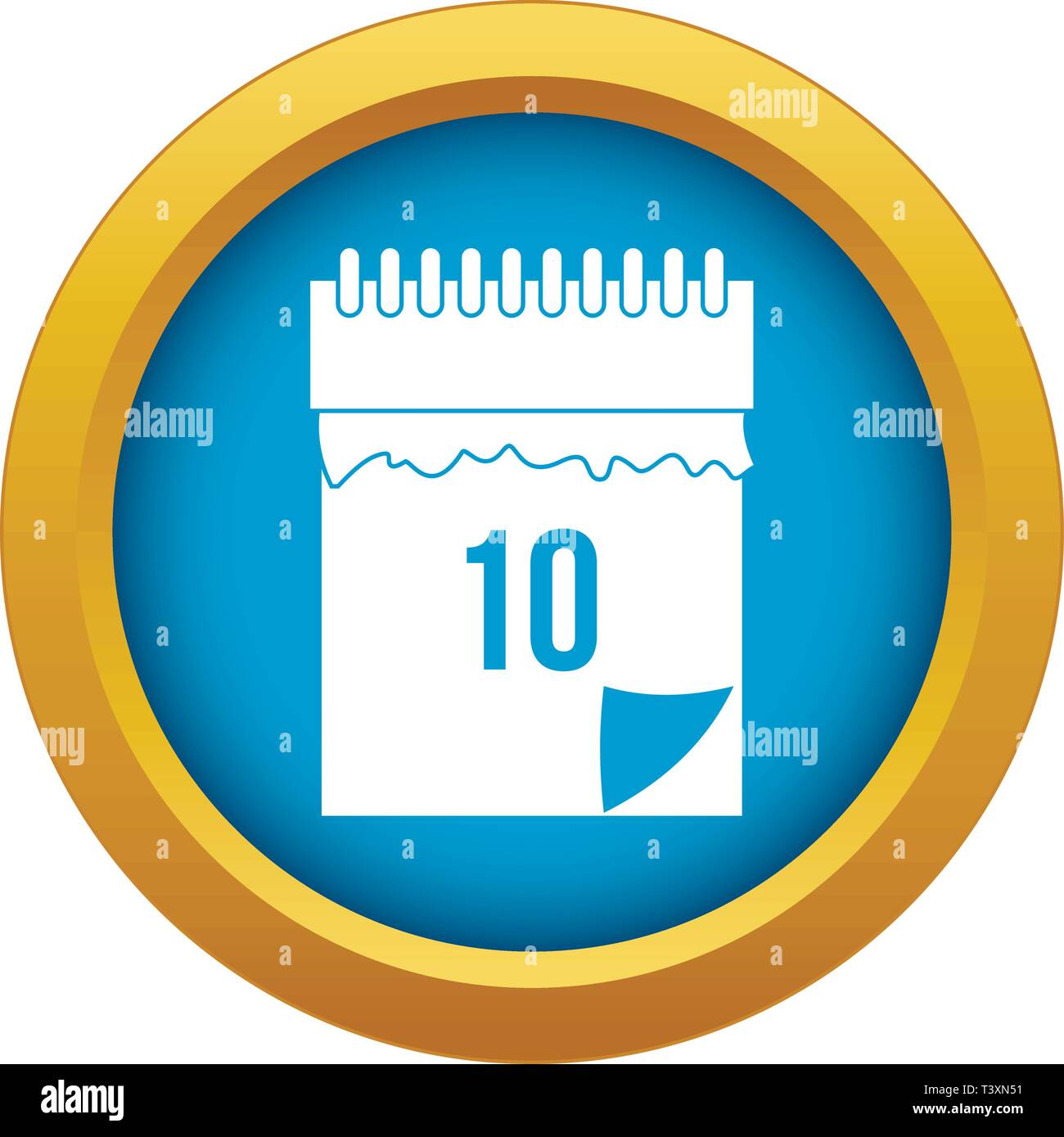 10 date calendar icon blue vector isolated Stock Vector Image & Art - Alamy