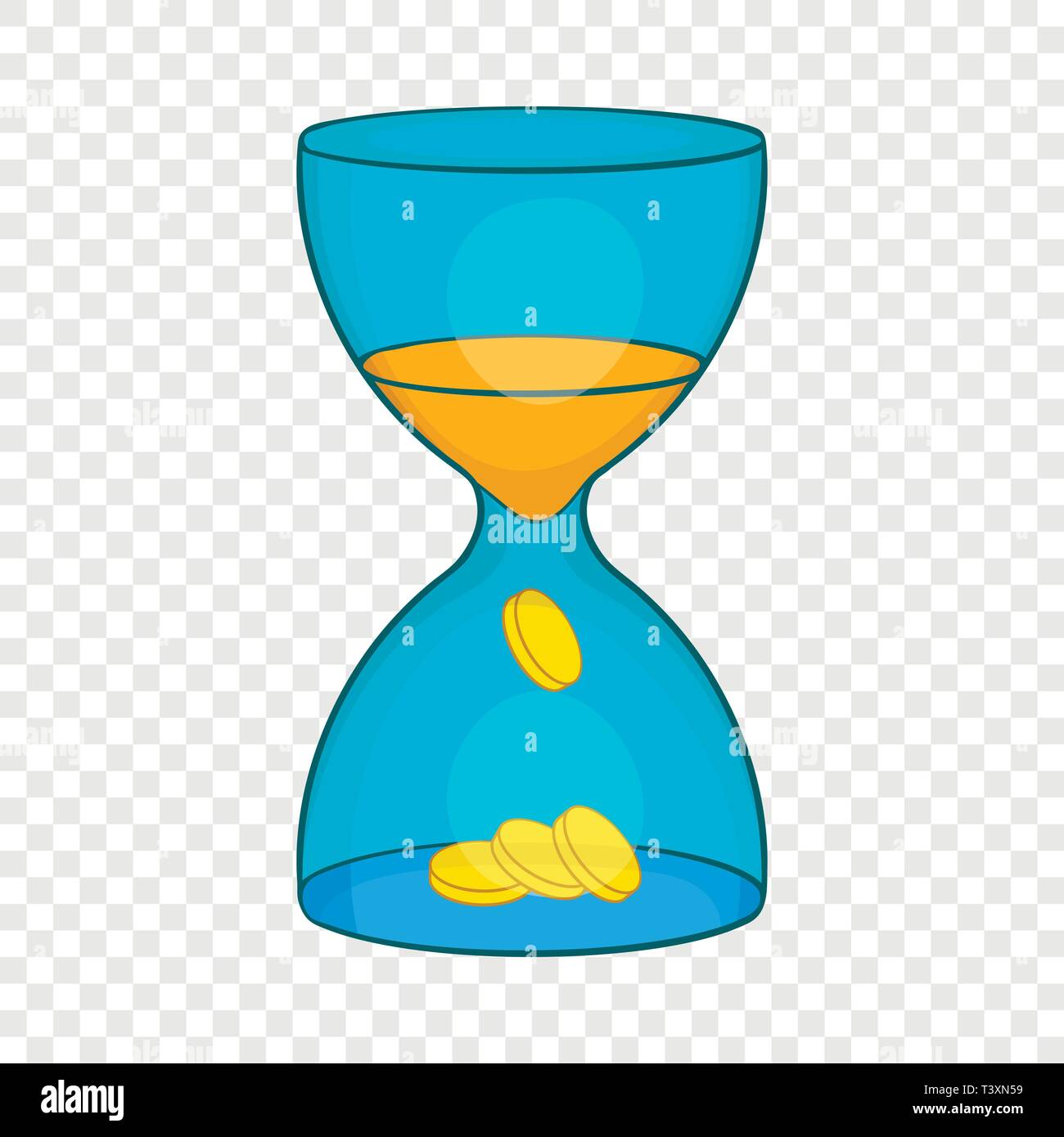 Hourglass, time is money icon, cartoon style Stock Vector Image & Art ...