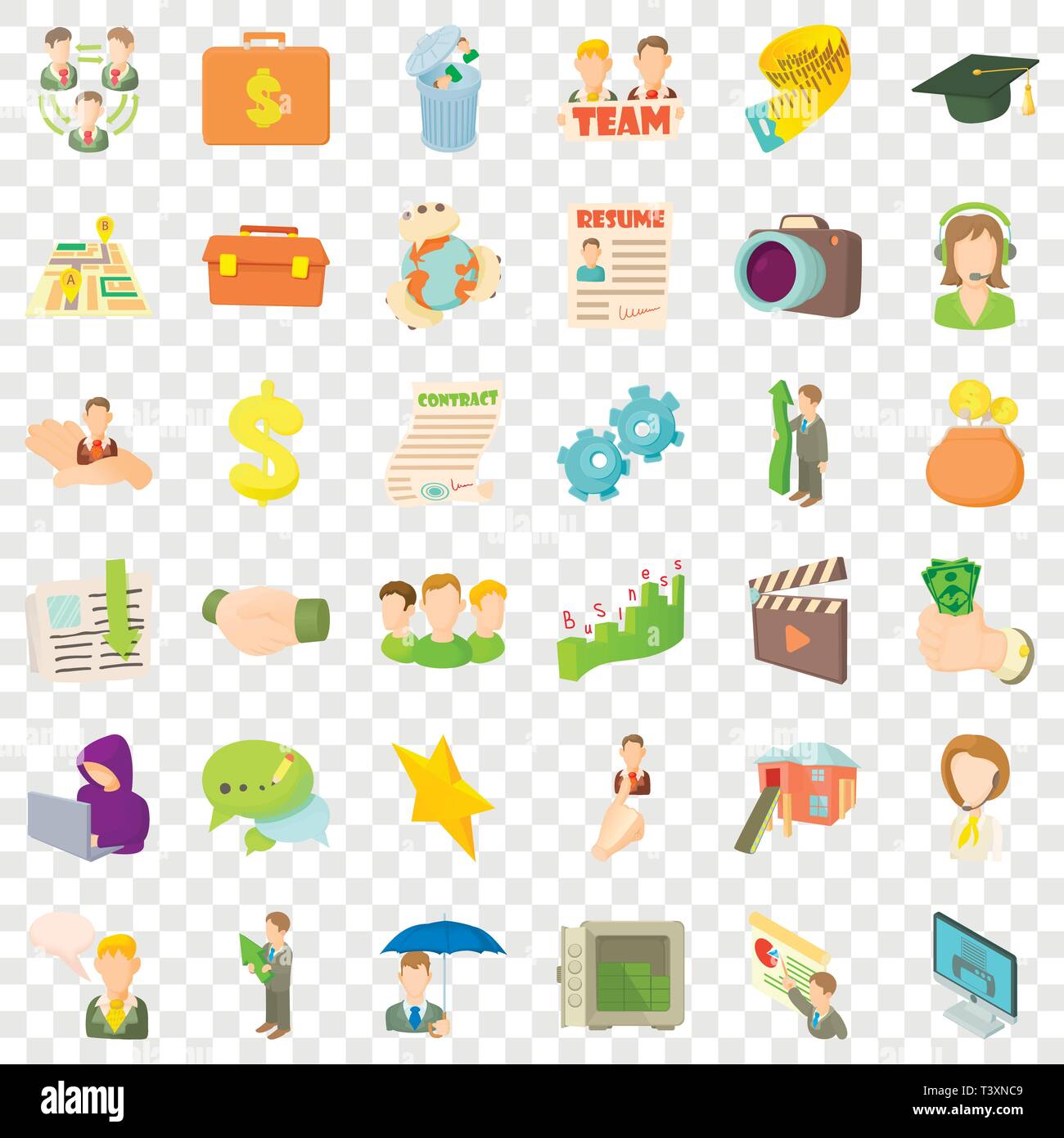 Career icons set, cartoon style Stock Vector Image & Art - Alamy