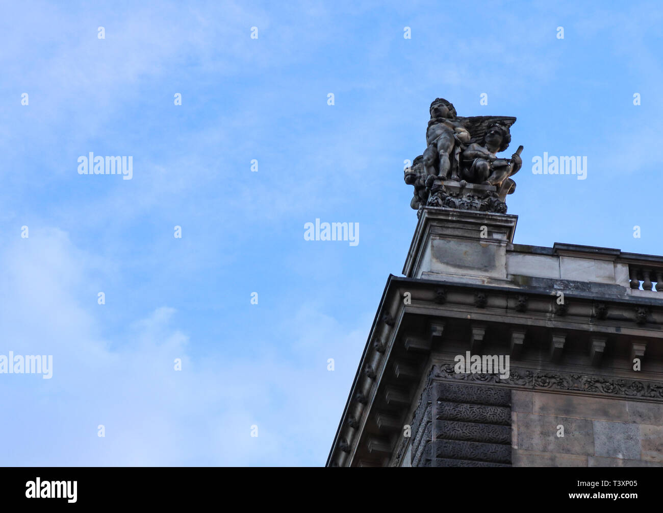 Splendid sculpture and architectural details of historical building on ...