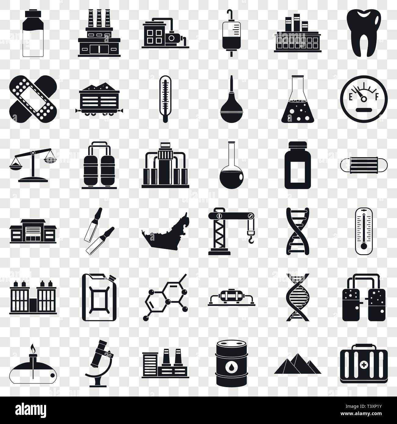 Chemical industry icons set, simple style Stock Vector Image & Art - Alamy