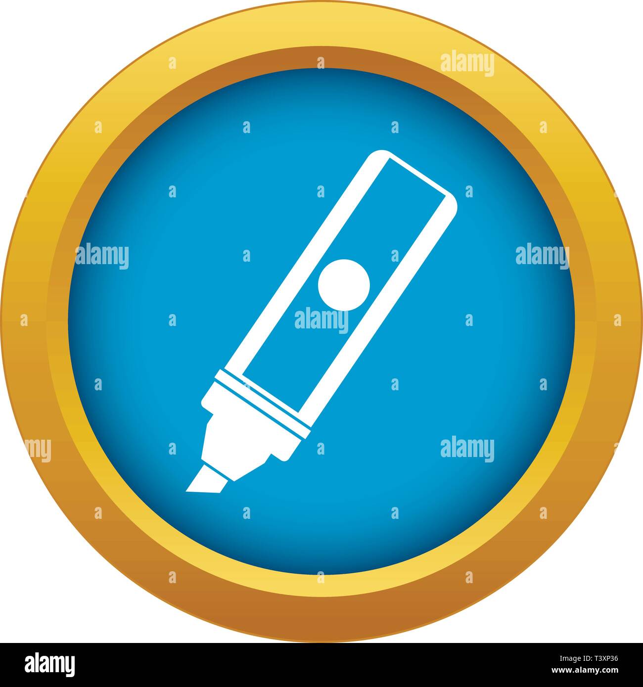 Permanent marker icon blue vector isolated Stock Vector Image & Art - Alamy