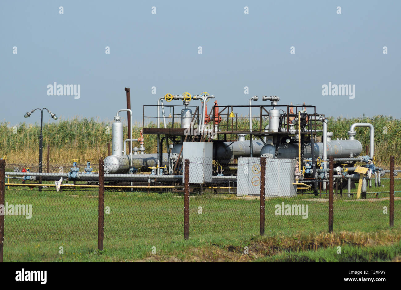 Equipment for oil separation. The object of the oil industry Stock Photo - Alamy