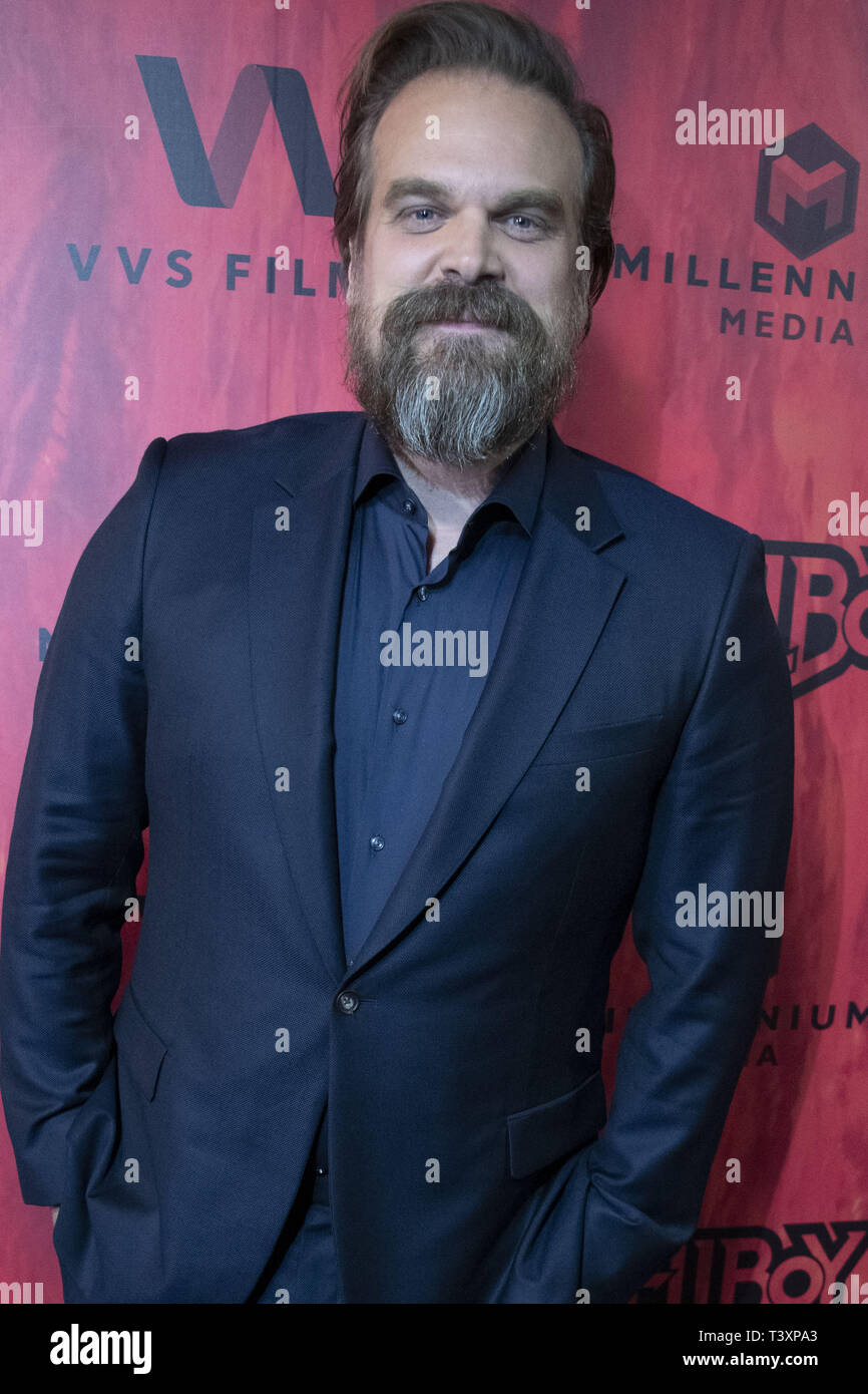 April 10, 2019 - Actor David Harbour attends the Hellboy Canadian ...