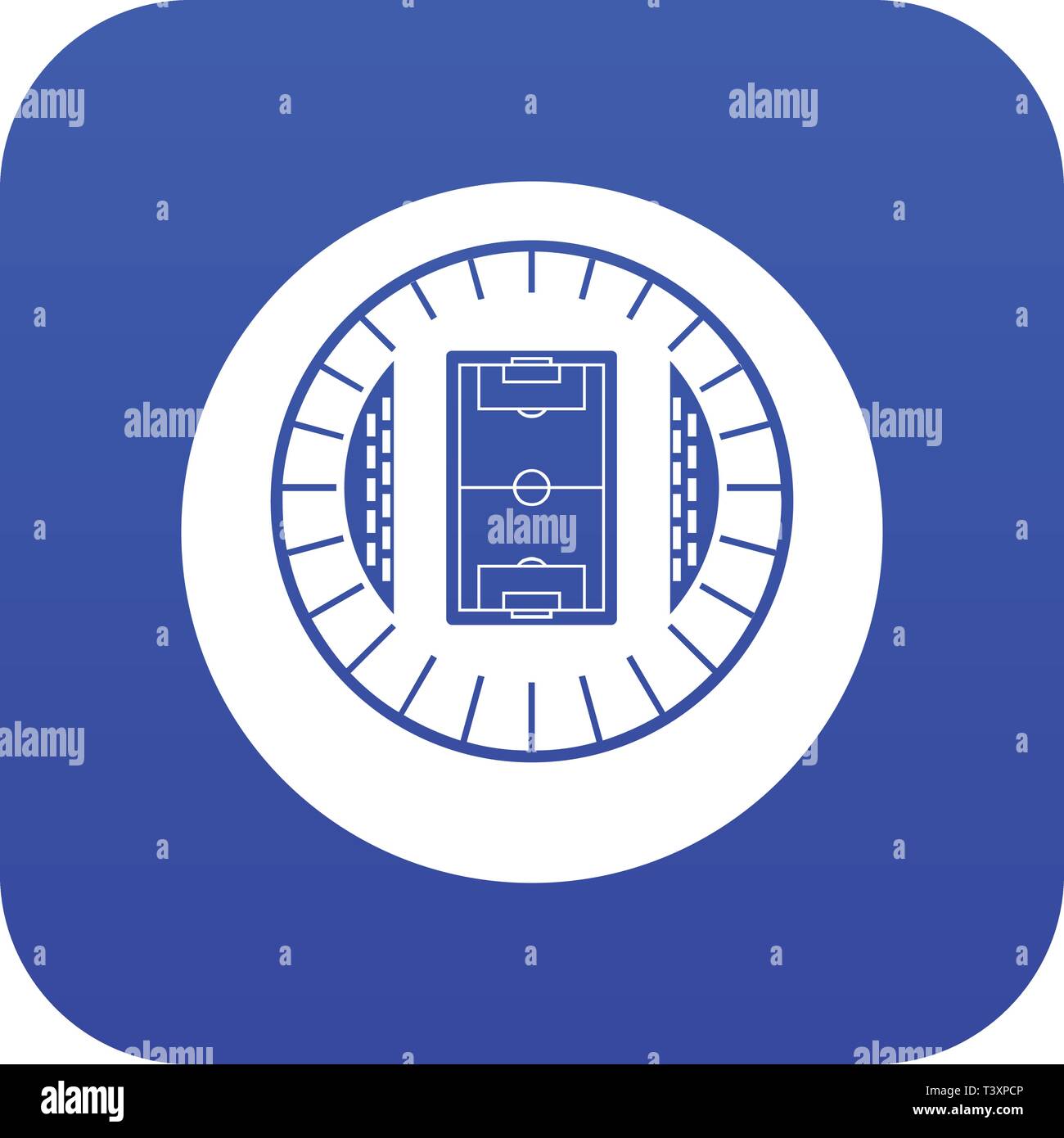 Round stadium top view icon digital blue Stock Vector Image & Art - Alamy