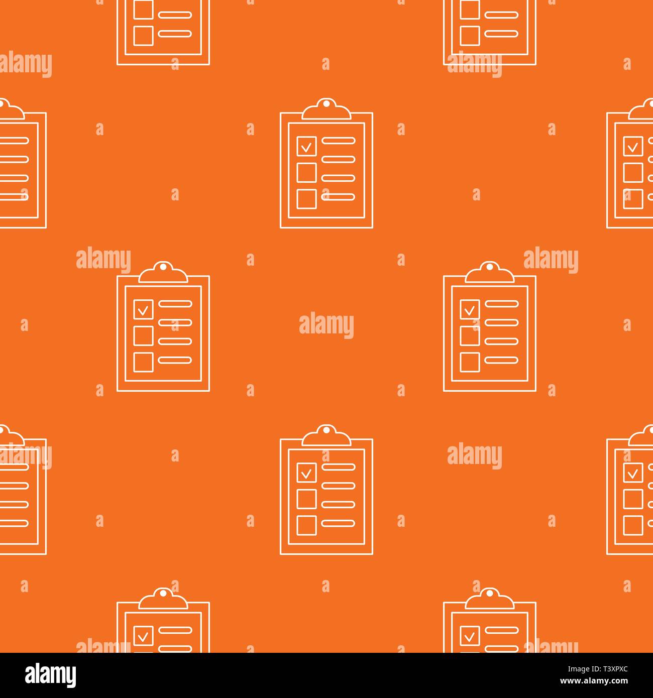 Checklist pattern vector orange Stock Vector Image & Art - Alamy