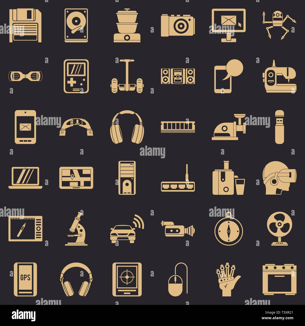 Modern device icons set, simple style Stock Vector Image & Art - Alamy