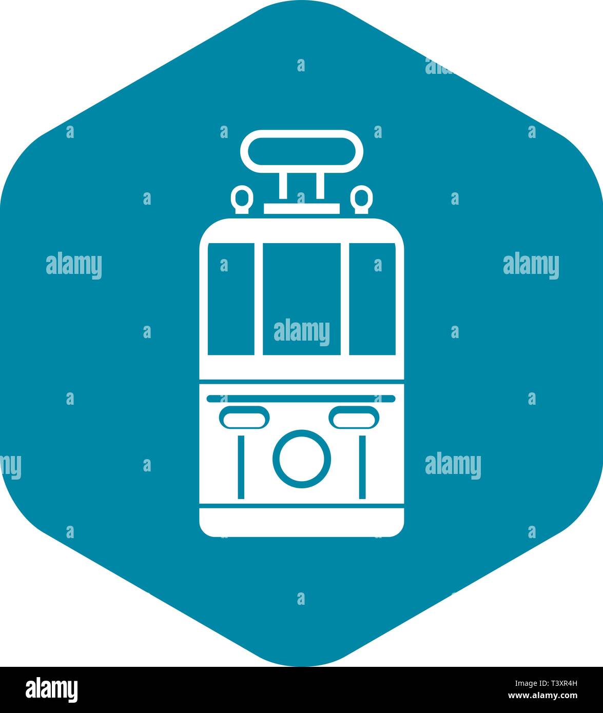 Tram front view icon, simple style Stock Vector Image & Art - Alamy
